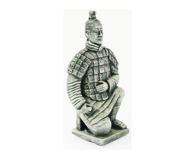 Chinese Warrior Concrete Asian Garden Statue Cement Figurine Cast Stone ...