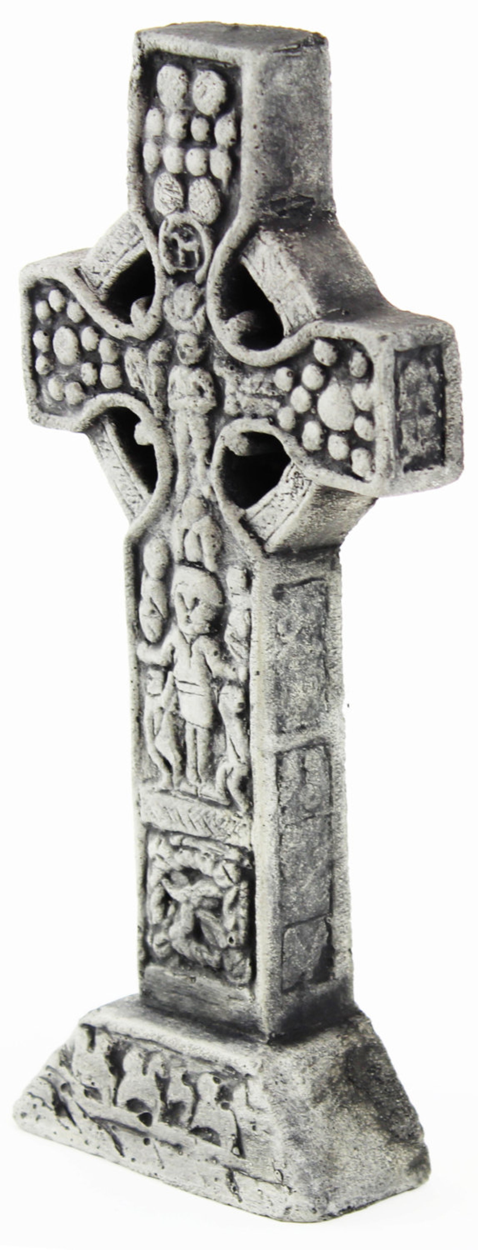 Clonmacnoise Cross Celtic Cross Concrete Garden Statue Religious Cement ...