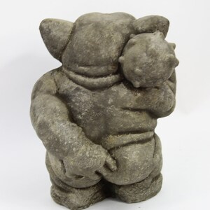 Ogre With Mace Ball Concrete Garden Statue Shrek Cement Figurine Mystic ...