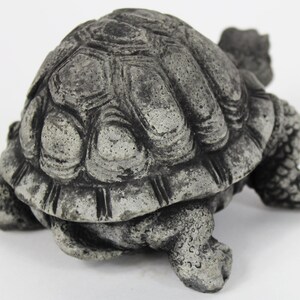 Small Turtle Concrete Garden Statue: Handmade Cement Art Decor - Etsy