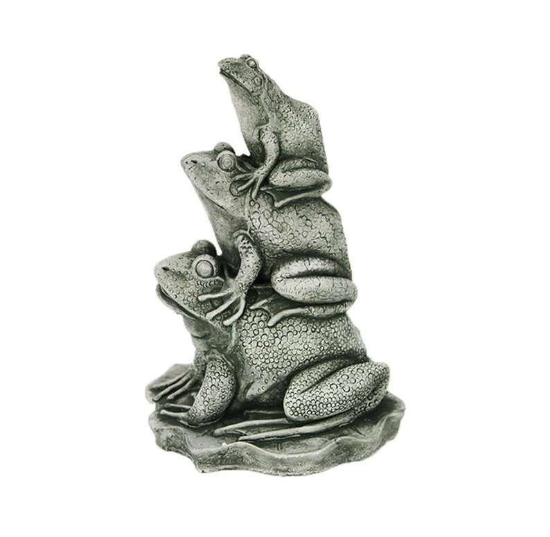 Frogs Stack Decorative Statue Cement Toad Cast Stone Frog - Etsy
