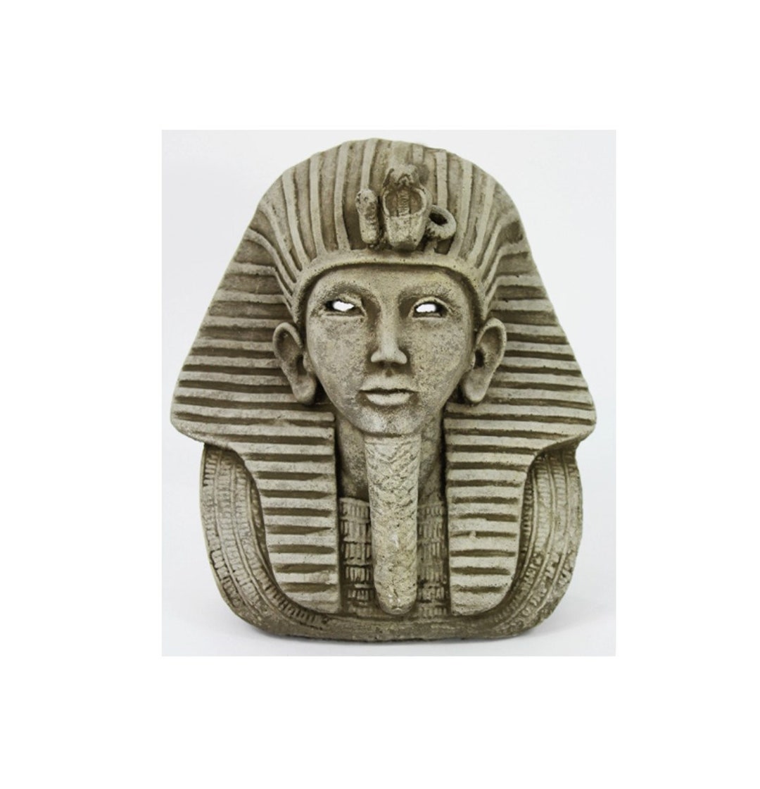Handmade Concrete Egyptian Pharaoh Statue - Garden Decor (10x10 Inches ...