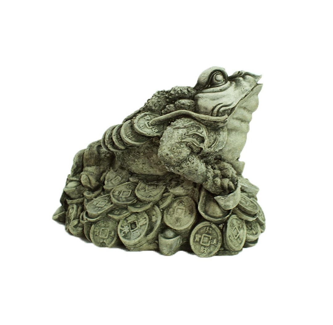Chan Chu Garden Statue Chinese Toad Feng Shui Frog Sculpture Asian ...