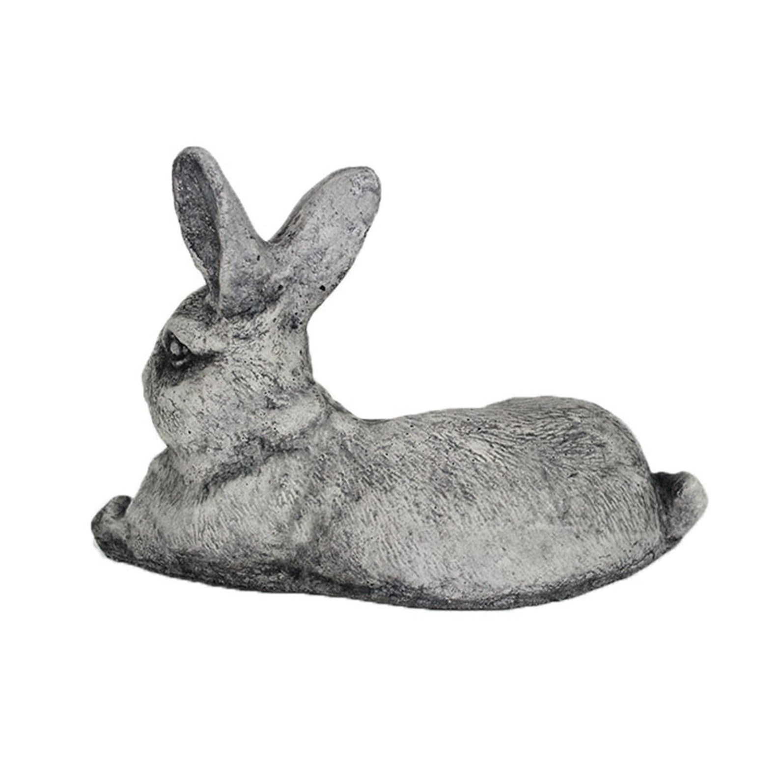 Rabbit Statue Laying Concrete Garden Statue Cement Animal Figure Cast ...