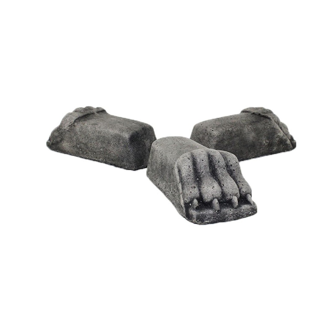 Lion Pot Feet Set Pot Feet Set of Three Concrete Planters Cement Heavy ...