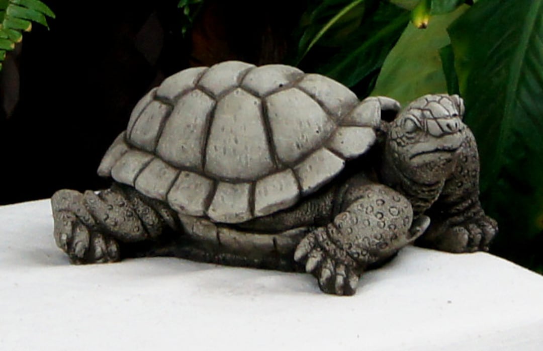 Turtle Garden Statue Cement Turtles Figure Cast Stone Statuary Garden ...
