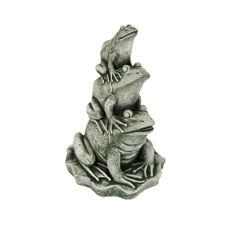Frogs Stack Decorative Statue Cement Toad Cast Stone Frog - Etsy