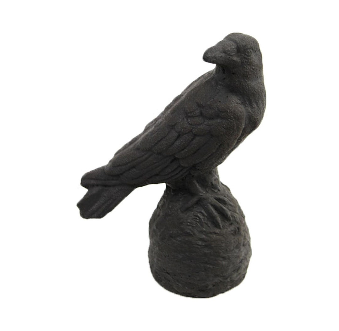 Raven Garden Statue: Handcrafted Cement Crow Sculpture - Etsy