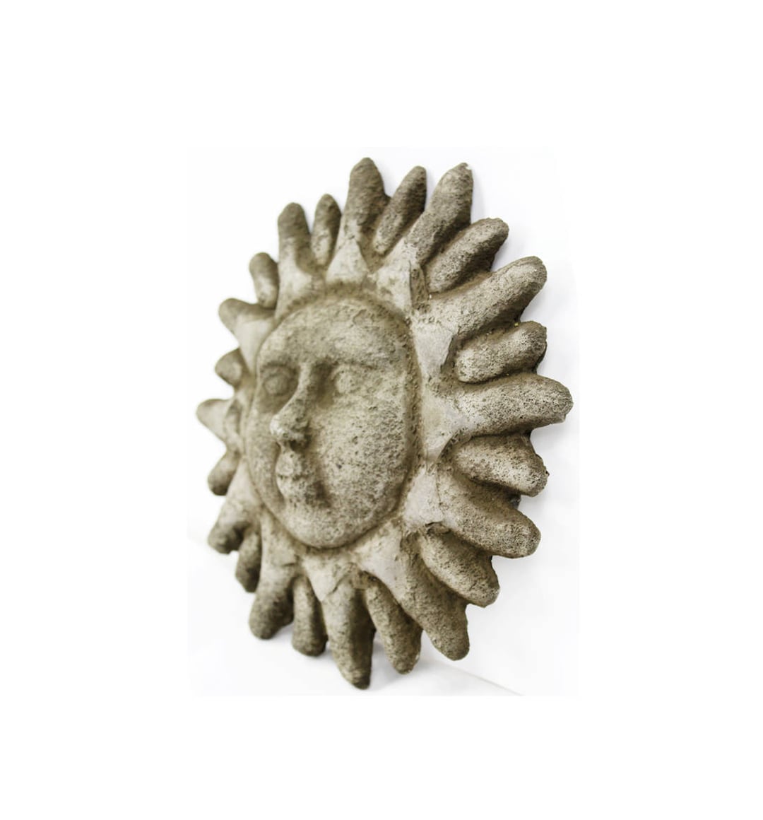 Sun Concrete Wall Plaque Cement Sculpture House Decorative Garden ...