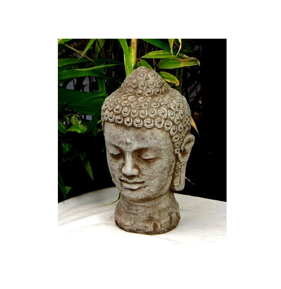 Garden Buddha Head Sculpture - Etsy