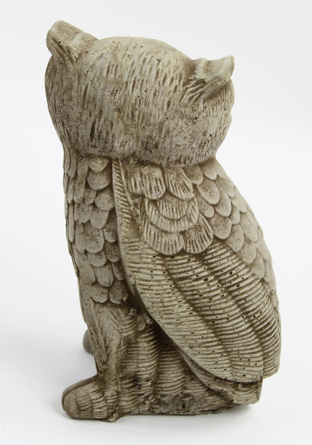 Owl Concrete Garden Statue Cement Animal Figure Cast Stone Owl | Etsy