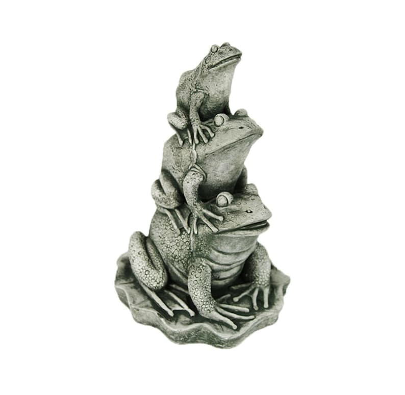 Frogs Stack Decorative Statue Cement Toad Cast Stone Frog - Etsy