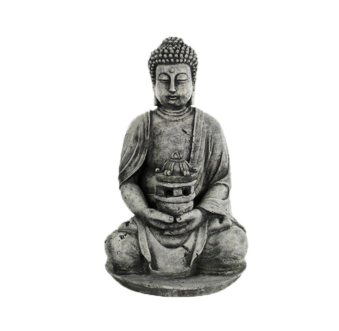 Buddha Lantern Garden Statue Asian Cement Statue Chinese Sculpture ...