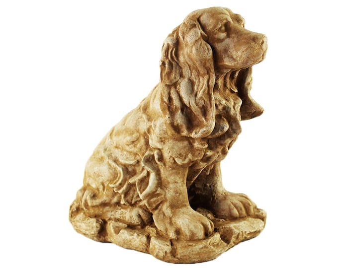 Cocker Spaniel Concrete Garden Statue Puppy Cement Dog Figure Doggy ...