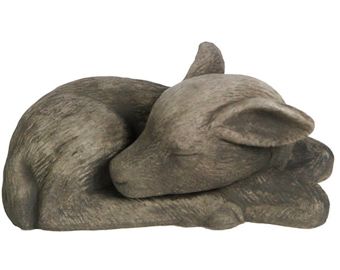 Deer Lay Down Sculpture Concrete Deer Statue - Etsy