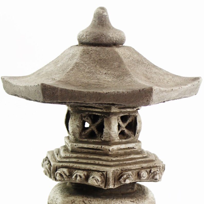 Stone Pagoda Lantern: Hand-cast Concrete Asian Garden Sculpture - Etsy