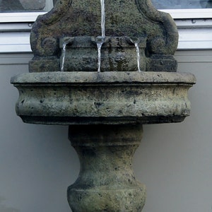 Palermo Wall Fountain With Italian Rectangular Planters Package Cement ...