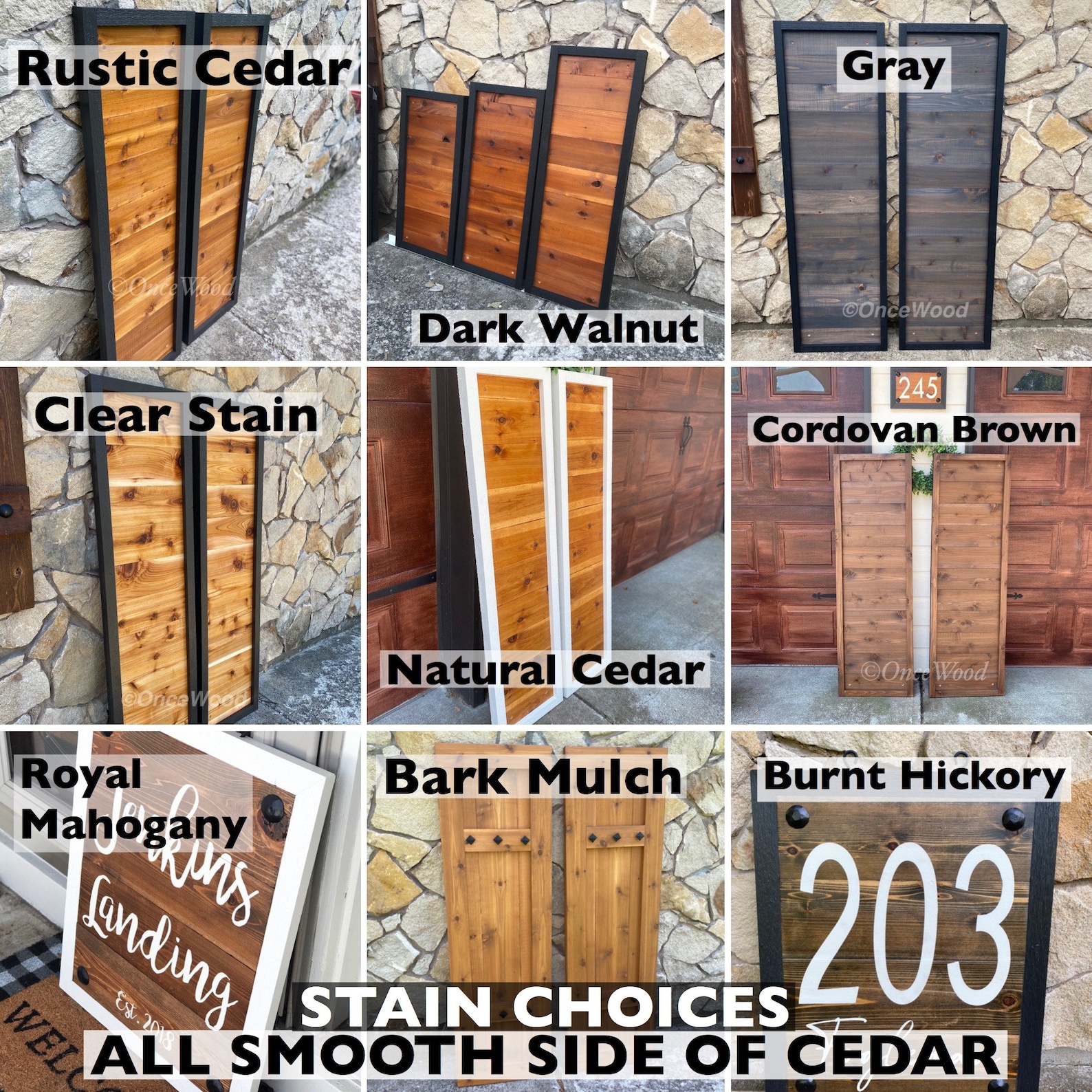 Stained Cedar Samples - Etsy