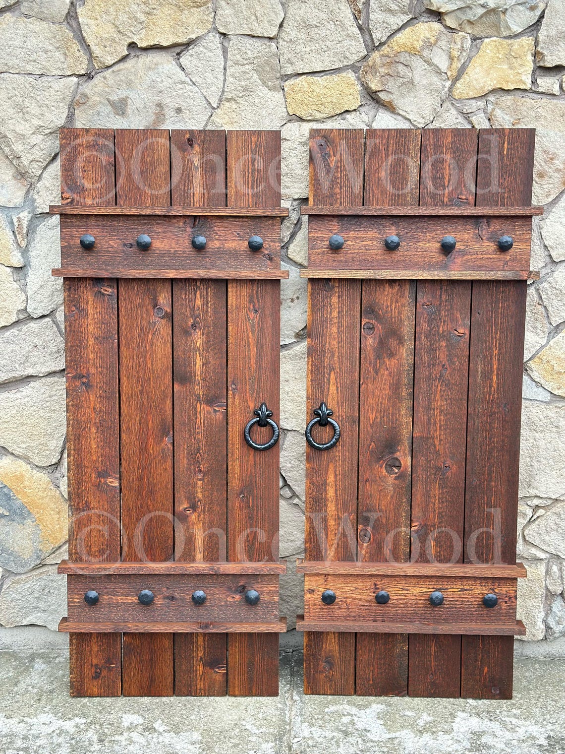 4 Board 2 Batten Cedar Shutters, Extra Wide Shutters, French Country ...