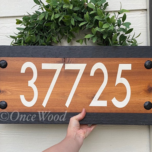 Rustic House Numbers - Etsy