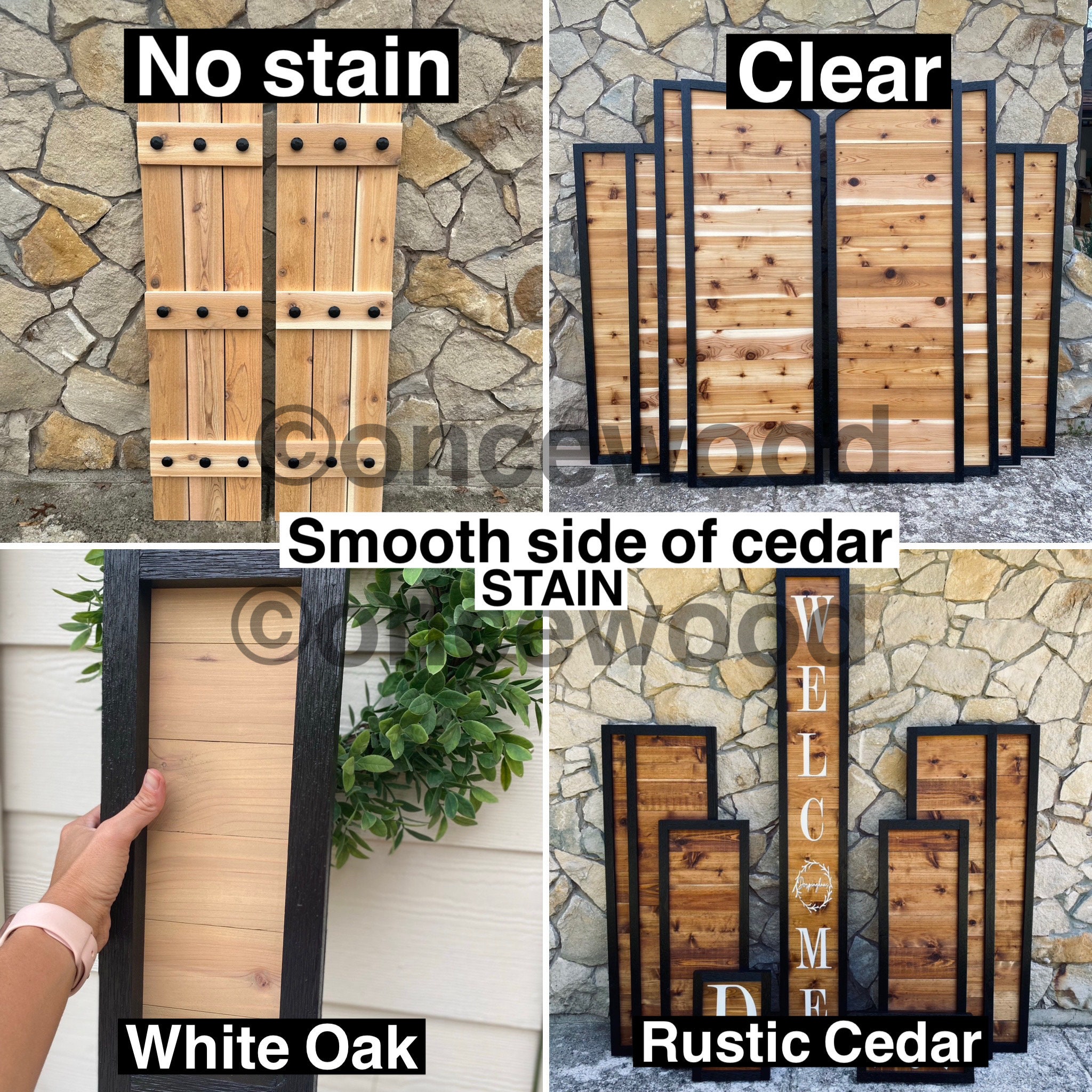 Stained Cedar Samples - Etsy