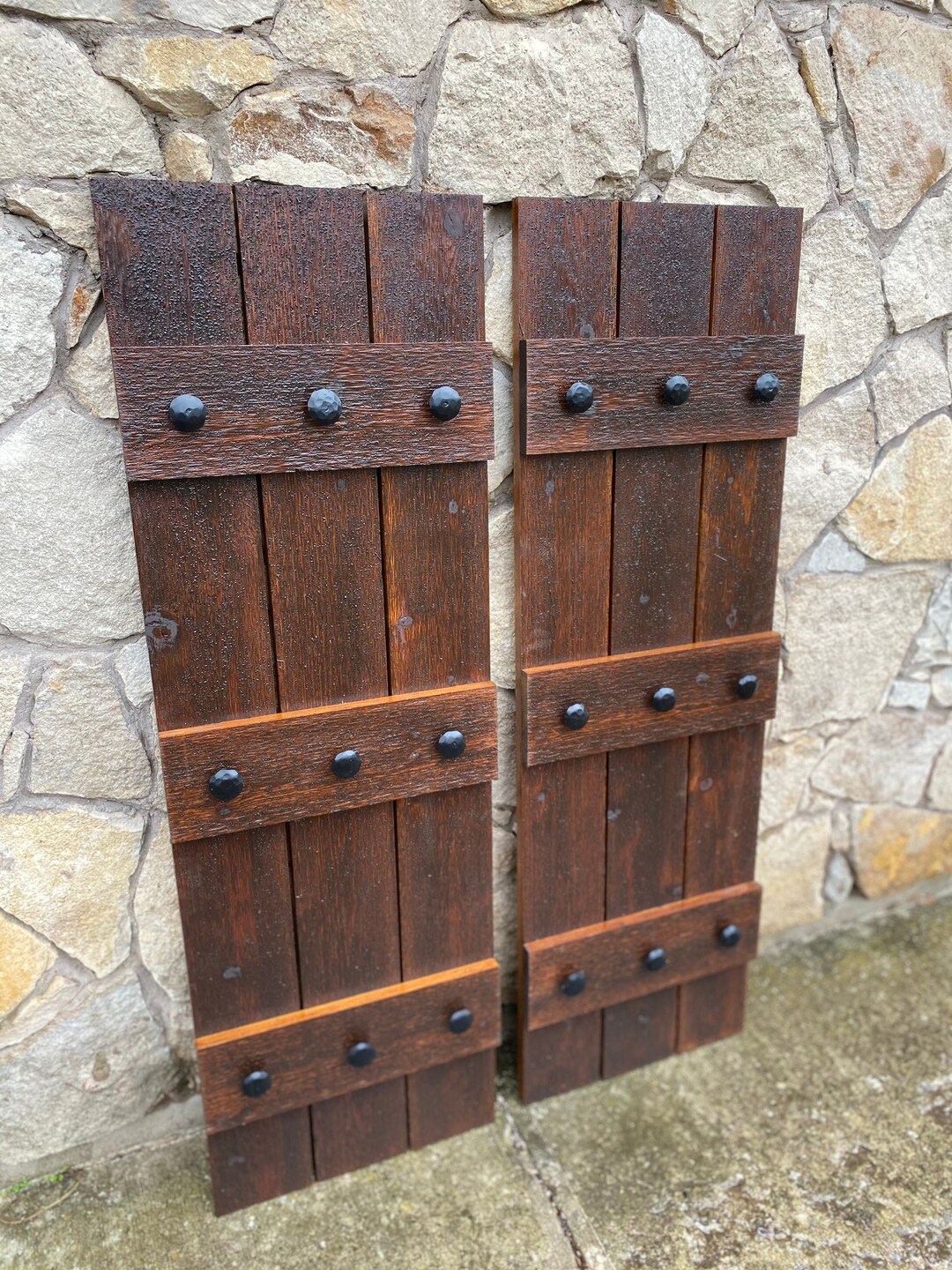 Rustic Shutters, Spanish Style Shutters, Cedar Shutters, Stained ...
