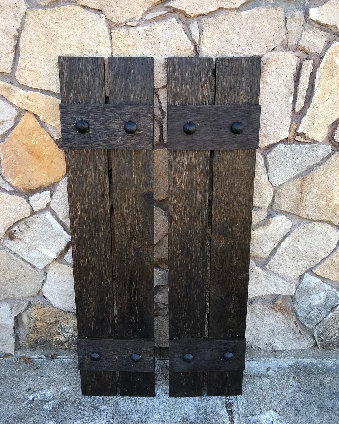 Rustic Cedar Shutters- Board and Batten Style-exterior Shutters With ...