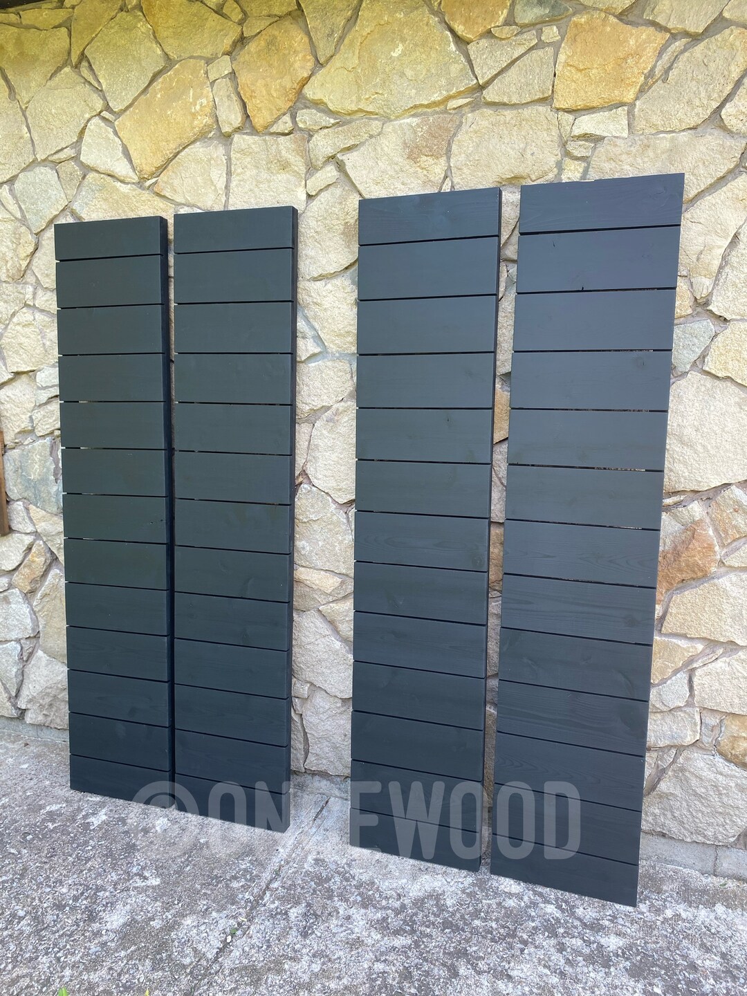 Plank Shutters Slat Shutters Modern Shutters Cedar - Etsy