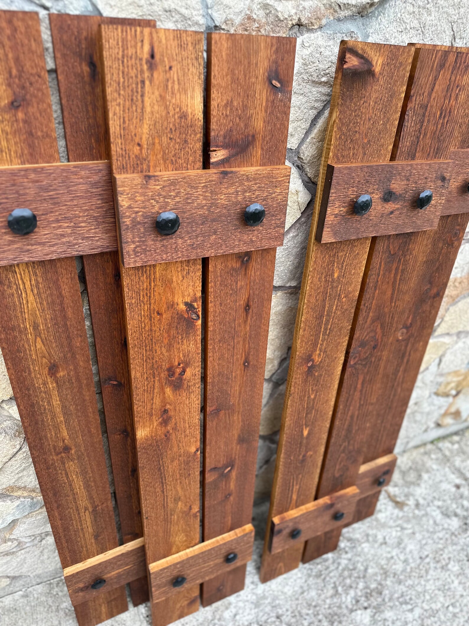 Rustic Cedar Shutters- Board and Batten Style-exterior Shutters With ...