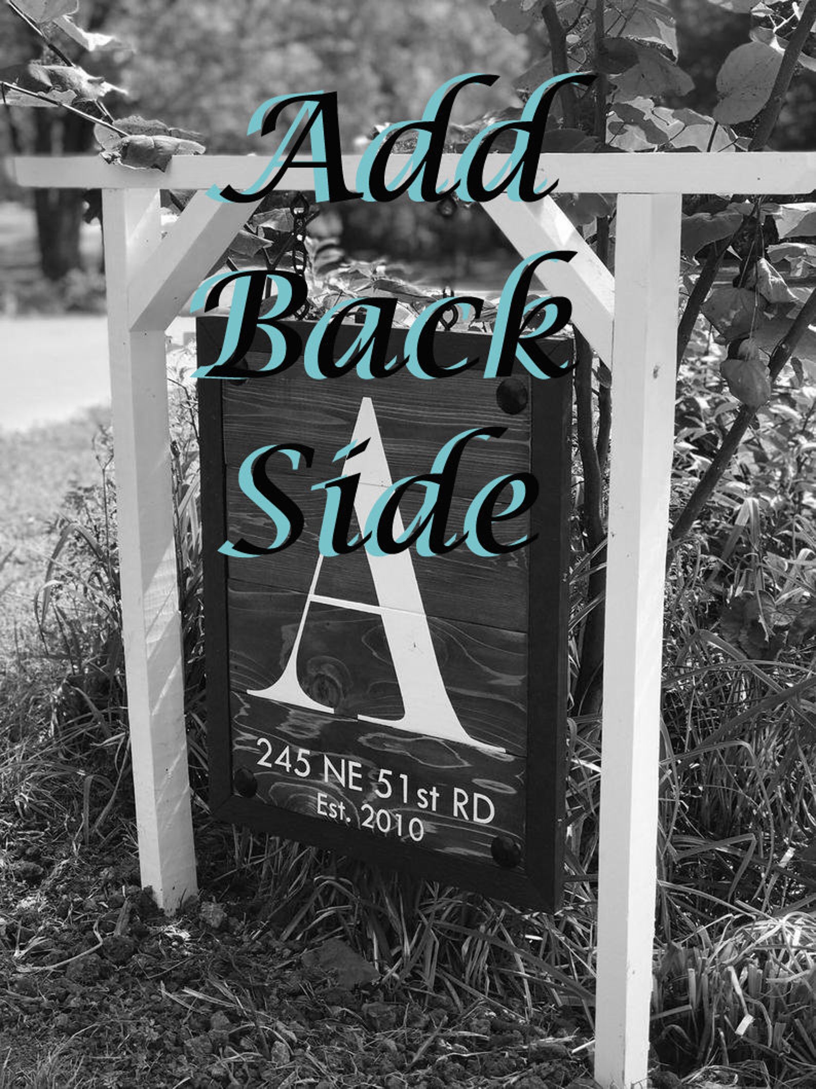 Add Back Side to Address Sign - Etsy