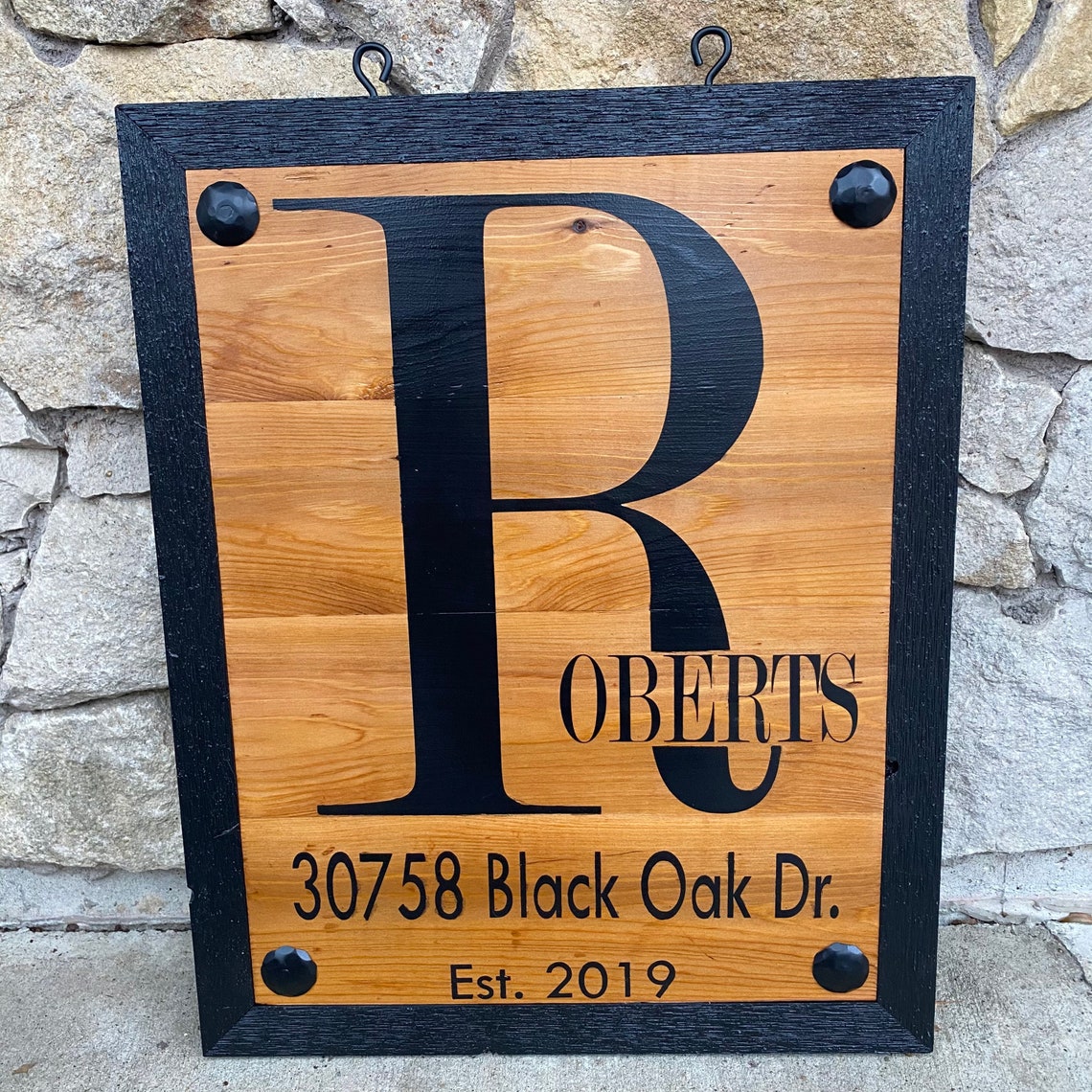 Cedar Address Sign | House Numbers Sign | Modern Rustic Sign ...