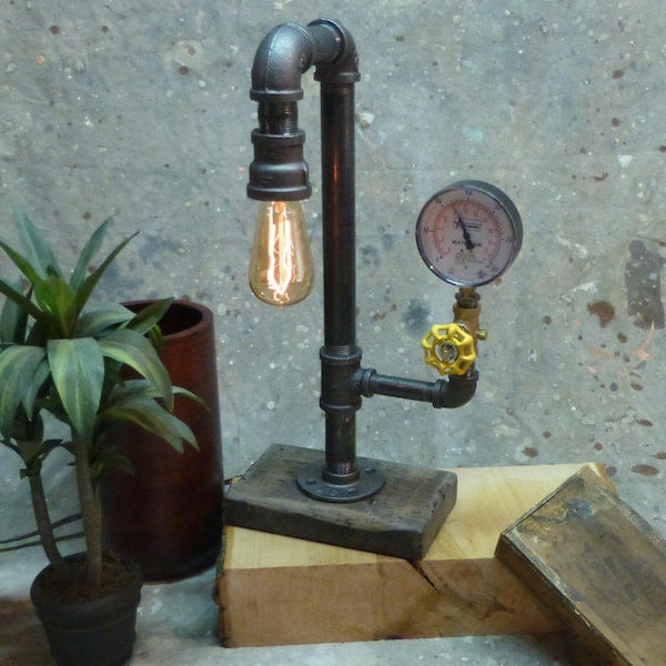 Industrial Pipe Lamp - Etsy