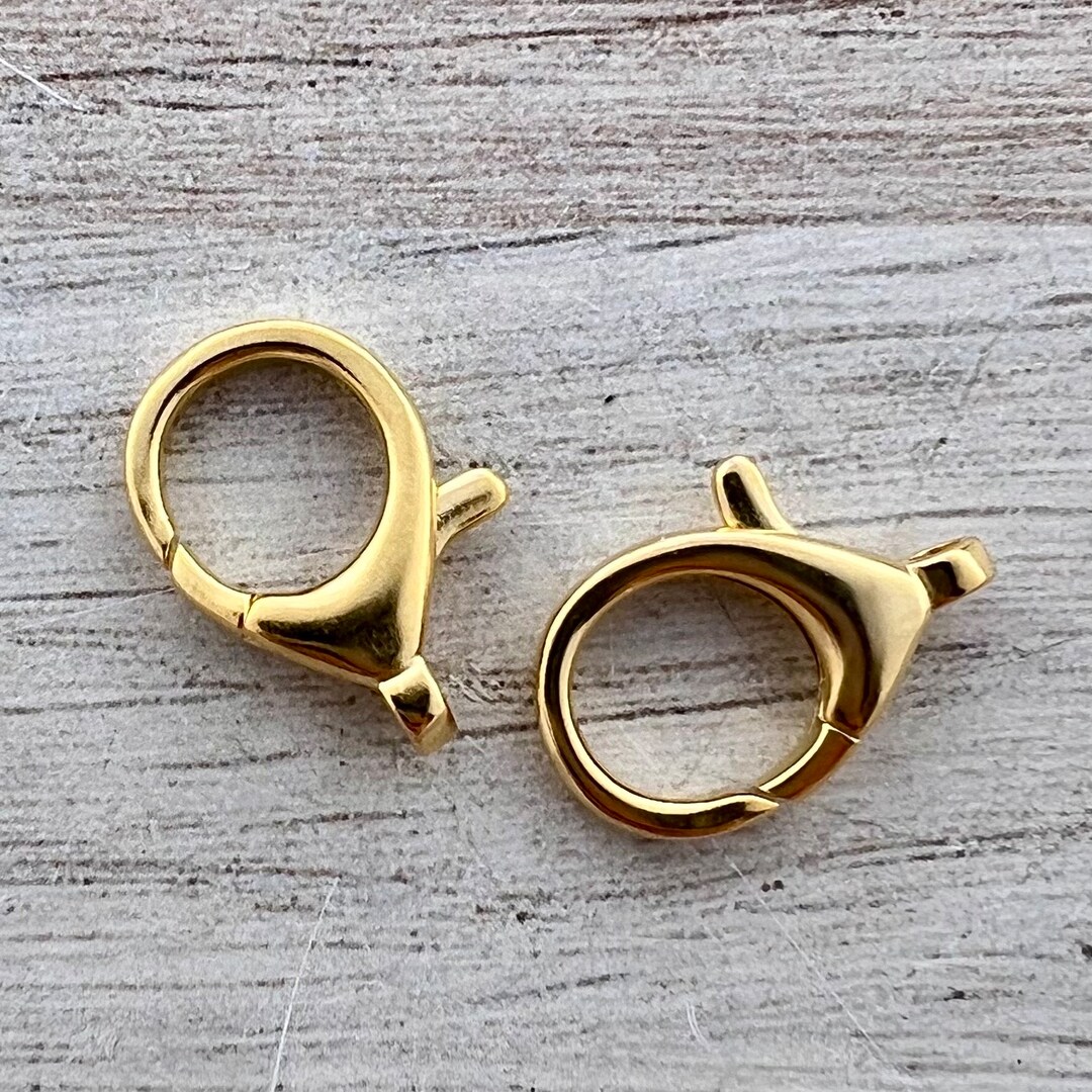 2 Large Lobster Claw, Gold Lobster Claw, Artisan Necklace Jewelry ...