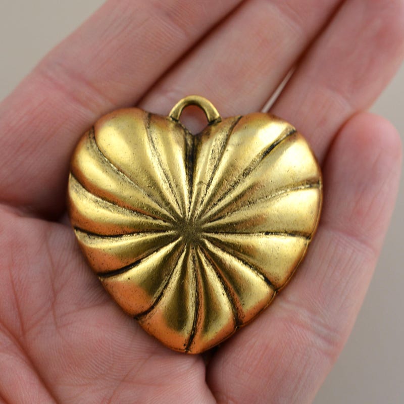 Gold Heart Locket Puffy - Etsy