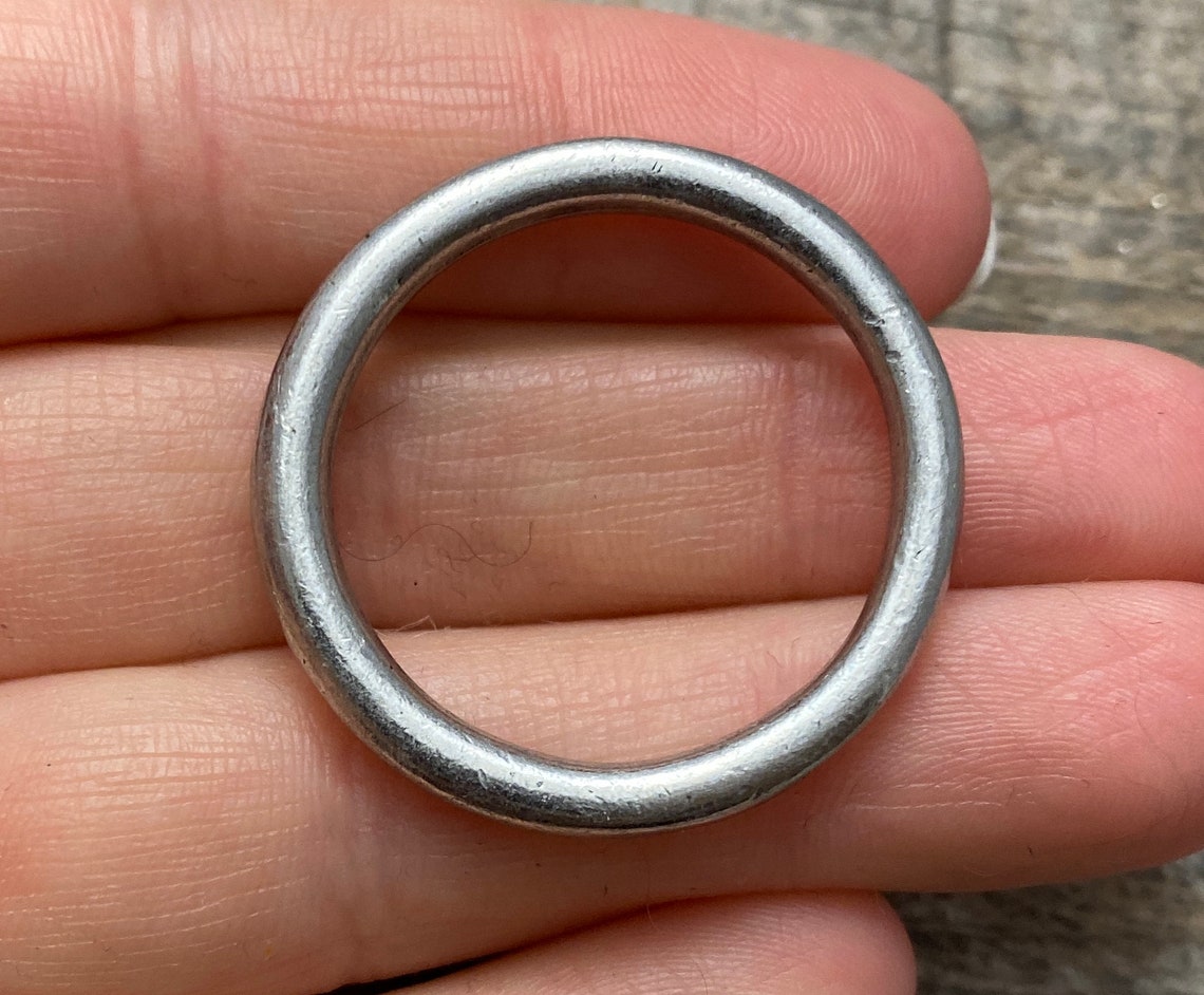 Silver Ring Connector Charm Holder Hoop Antiqued Silver | Etsy