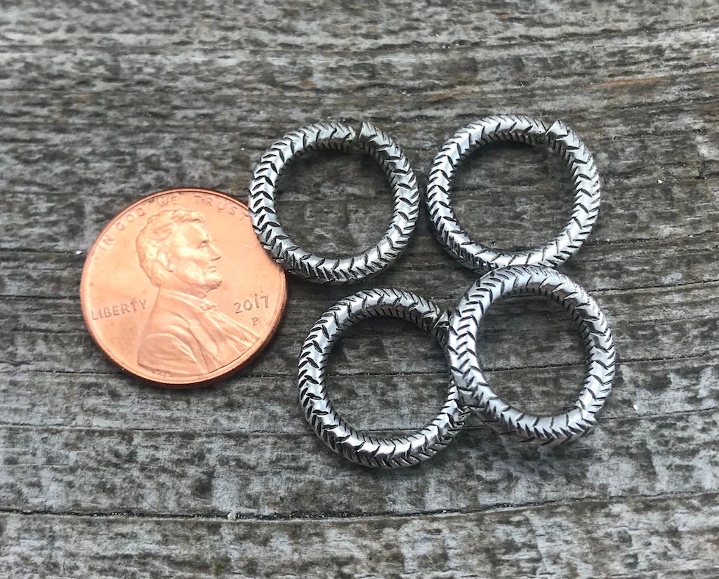 16mm Extra Large Silver Jump Rings Thick Textured Jump Ring | Etsy