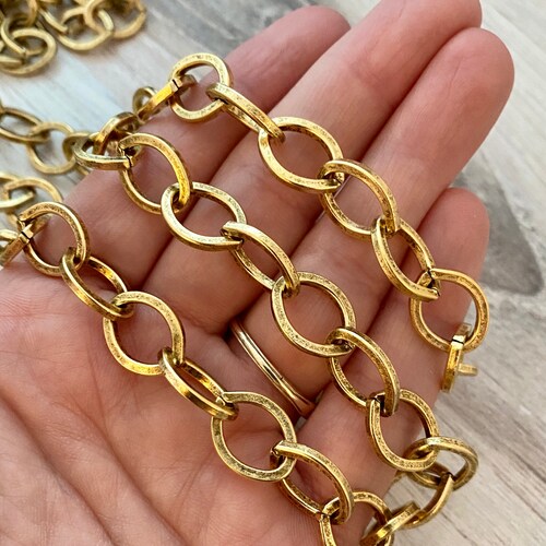 Large Gold Chain Thick Gold Chain Chain by the Foot Jewelry - Etsy