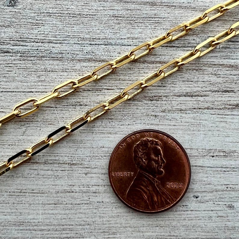 Gold Minimalist Clip Chain by the Foot, Delicate Soldered Chain 7x3mm ...