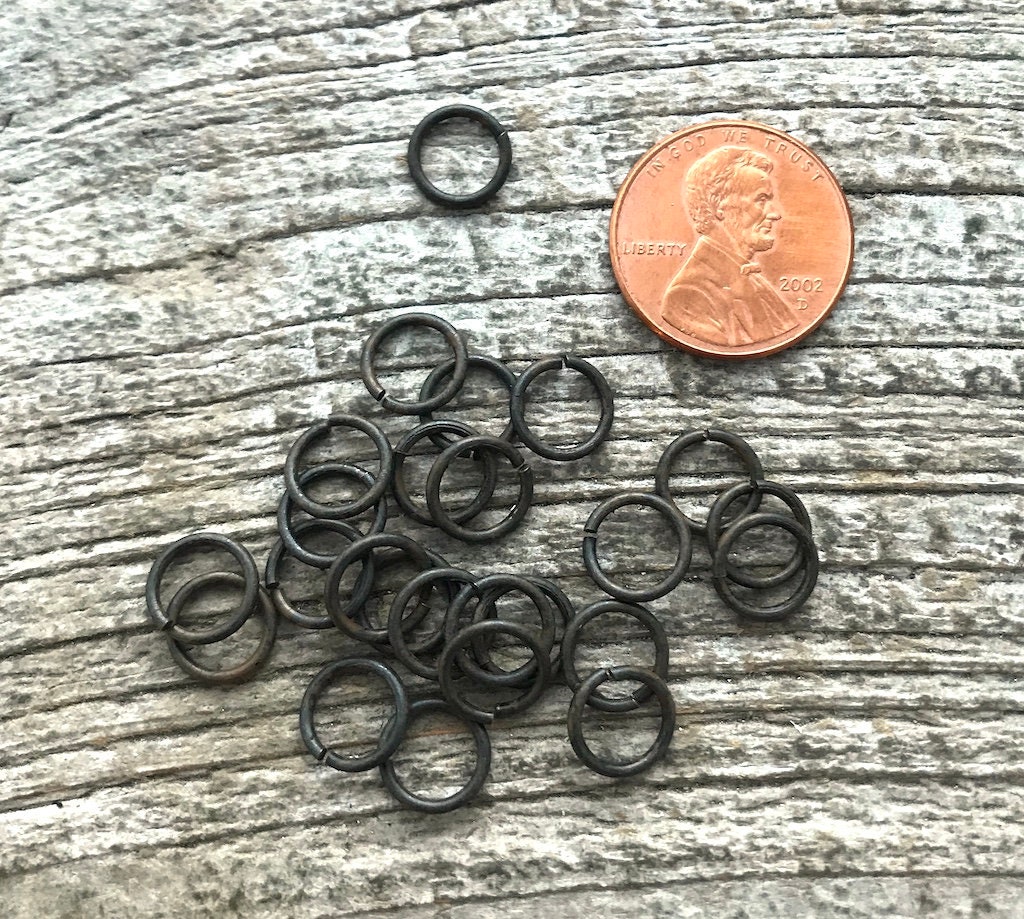8mm Jump Rings Rustic Brown Jump Rings Antiqued Jump Rings - Etsy