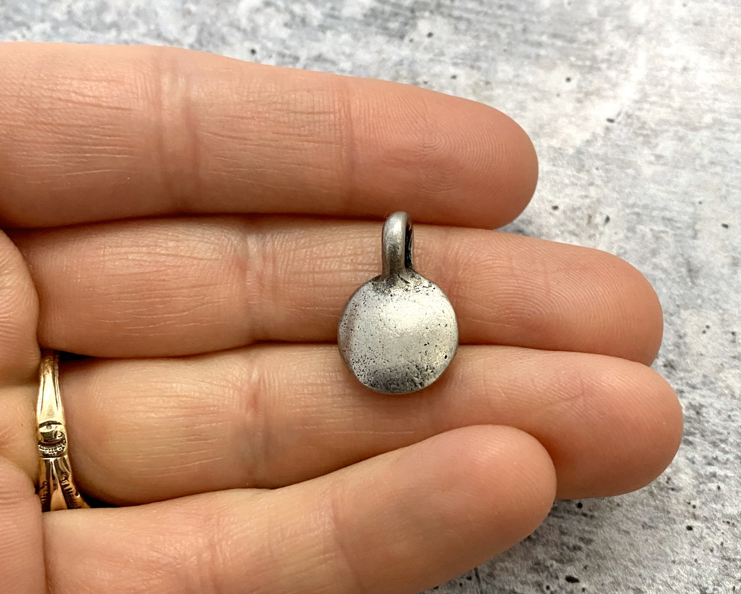 Large Swarovski Crystal Clear Charm Antiqued Silver Pendant - Etsy