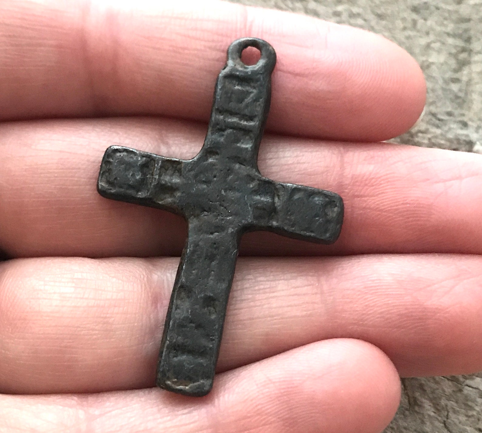 Ancient Cross Rustic Brown Cross Pendant Large Artisan | Etsy