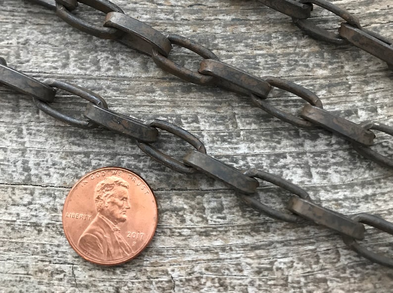 Large Rustic Brown Chain Thick Antiqued Chain Chain by the - Etsy