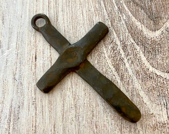 Rustic Cross Pendant - Etsy