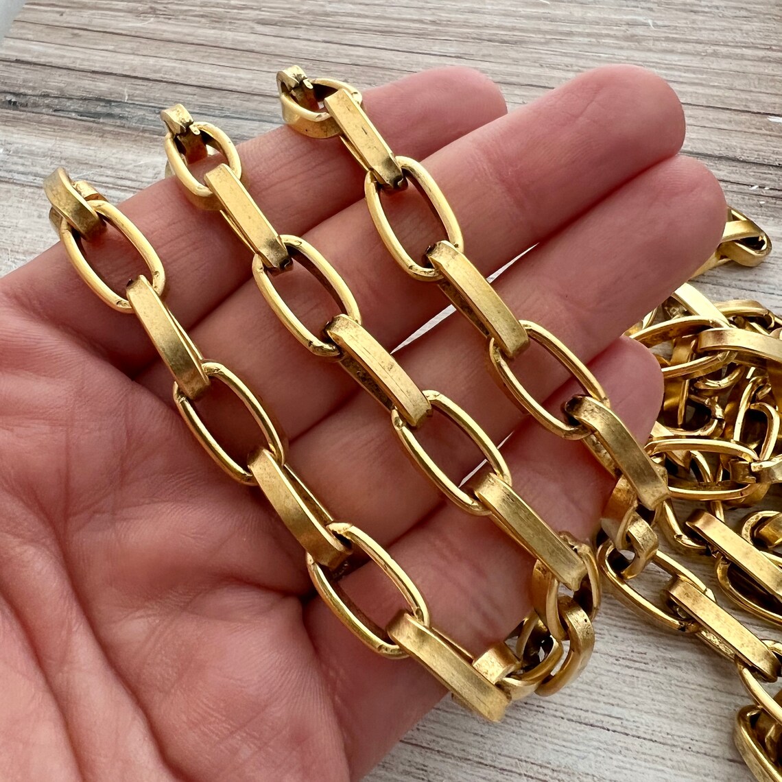 Large Gold Chain Thick Gold Chain Chain by the Foot Jewelry - Etsy