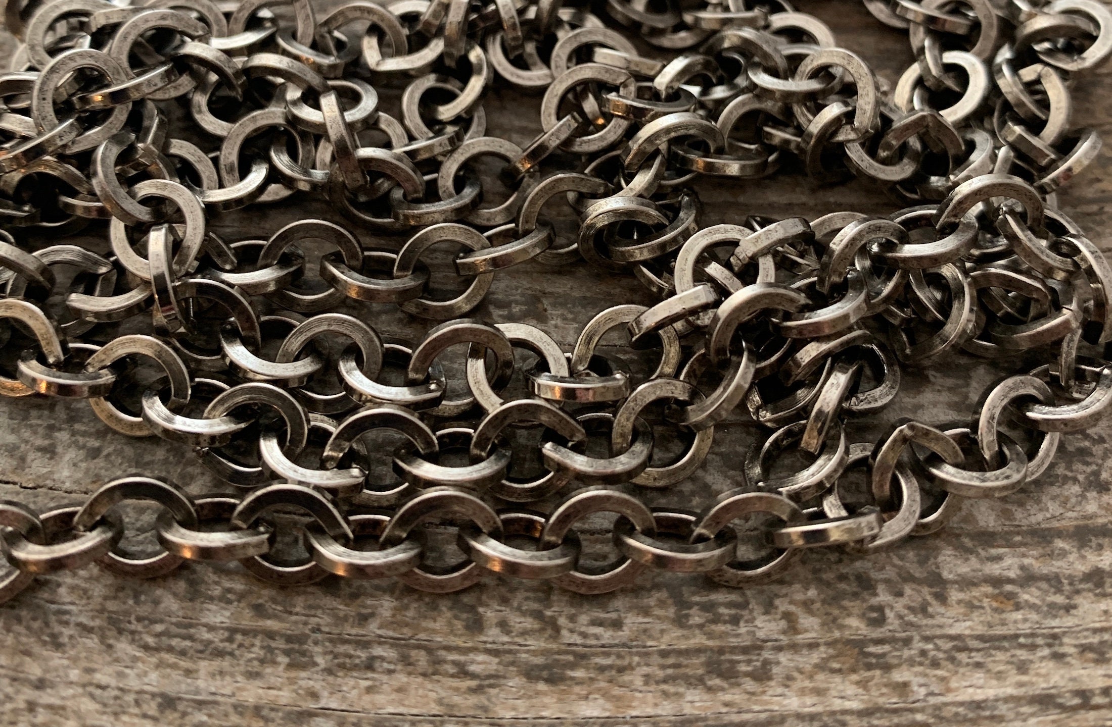 Antiqued Silver Simple Chain Chain by the Foot Jewelry - Etsy