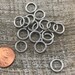 11mm Large Silver Jump Rings, Textured Jump Ring, Jump Rings, 10 Rings ...