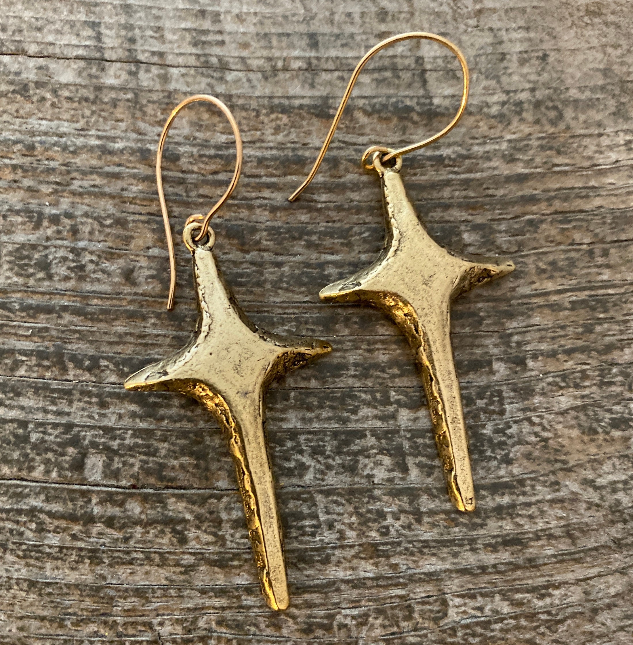 Skinny Star Cross Pendant Charm Silver Cross for Jewelry - Etsy