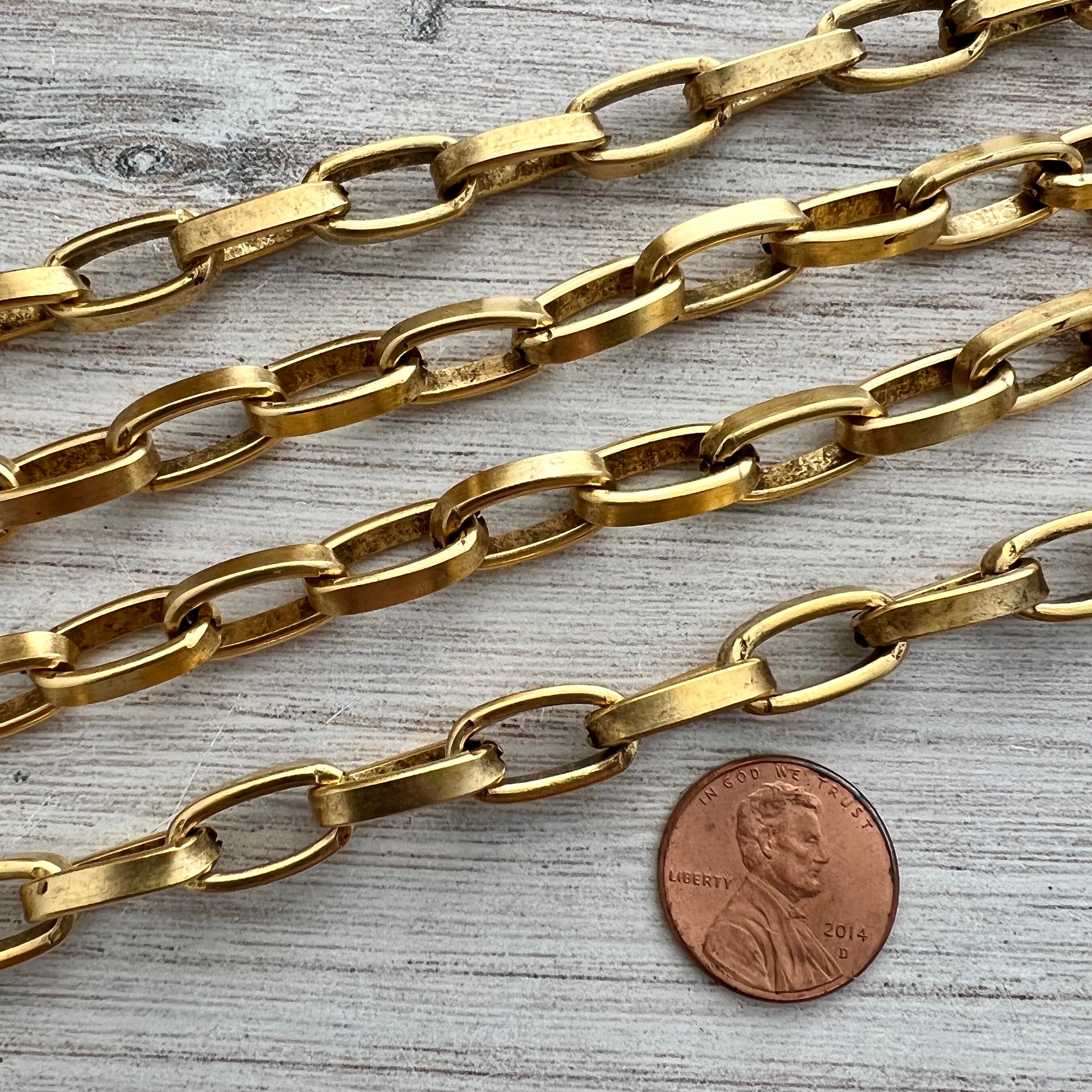 Large Gold Chain Thick Gold Chain Chain by the Foot Jewelry - Etsy
