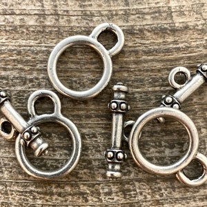 Large Toggle Clasp Closure, Antiqued Oxidized Silver Clasp, Necklace ...