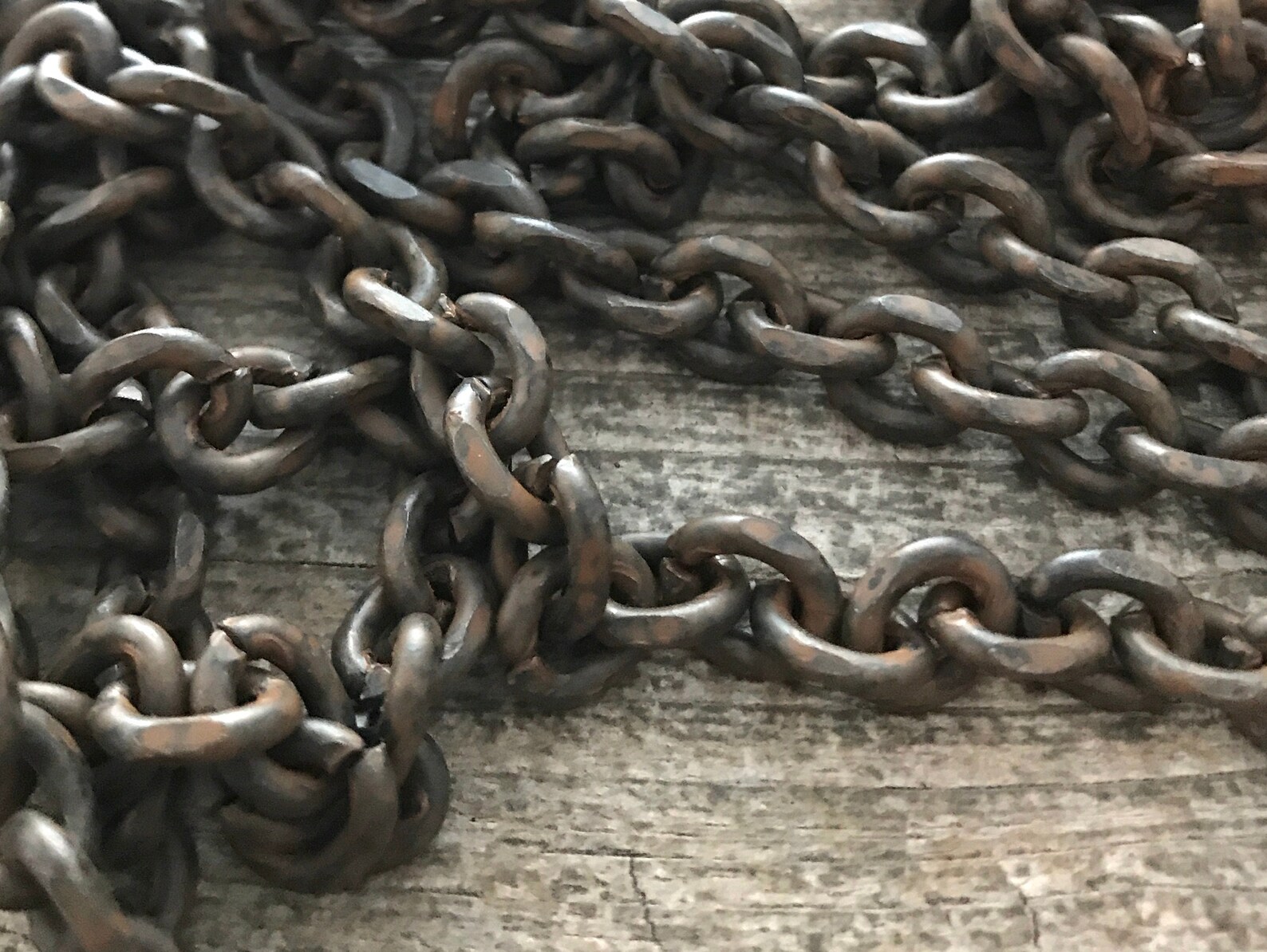 Large Vintage Rustic Brown Chain Thick Antiqued Chain Chain - Etsy